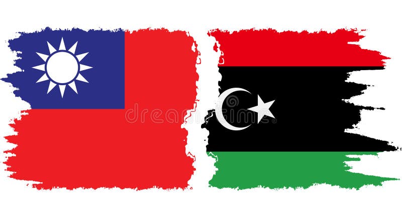 Libya and Taiwan Grunge Flags Connection Vector Stock Vector ...