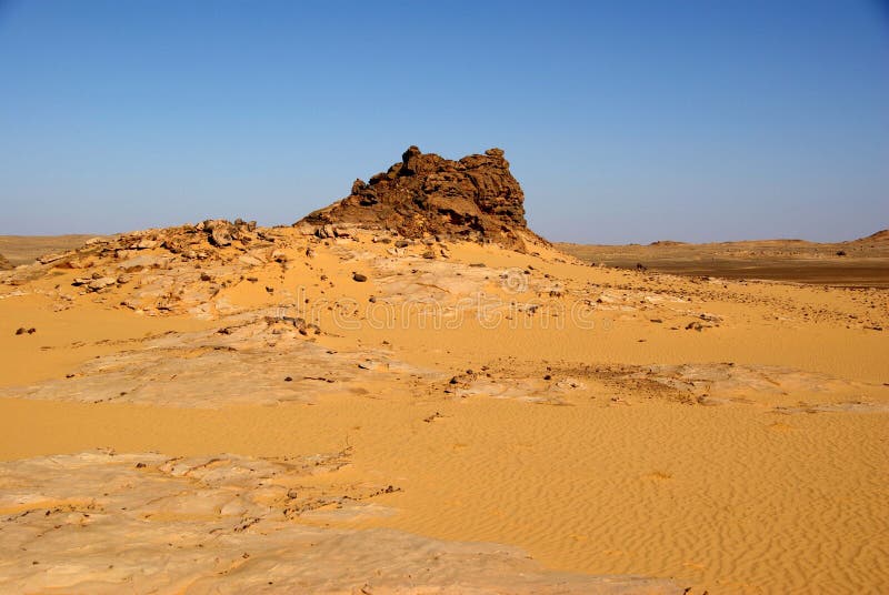 Peak in Libyan desert stock photo. Image of rock, contrast - 15198638