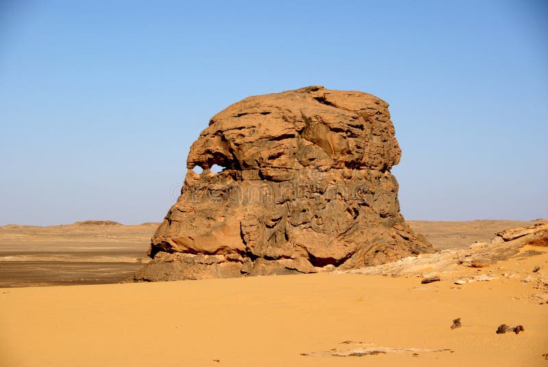 Peak in Libyan desert stock photo. Image of rock, contrast - 15198638