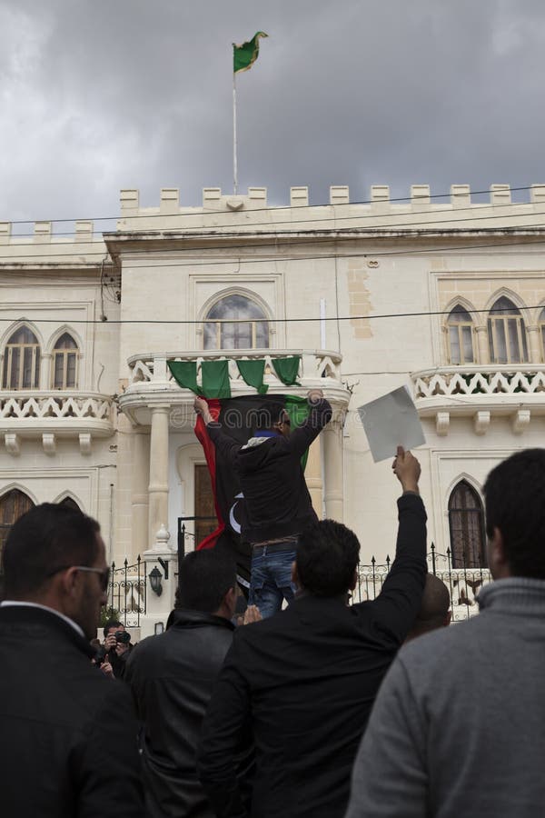 Libyan Embassy Protest editorial stock photo. Image of libyan - 18503043