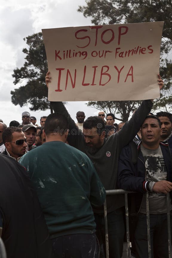 Libyan Embassy Protest editorial stock image. Image of turmoil - 18503779