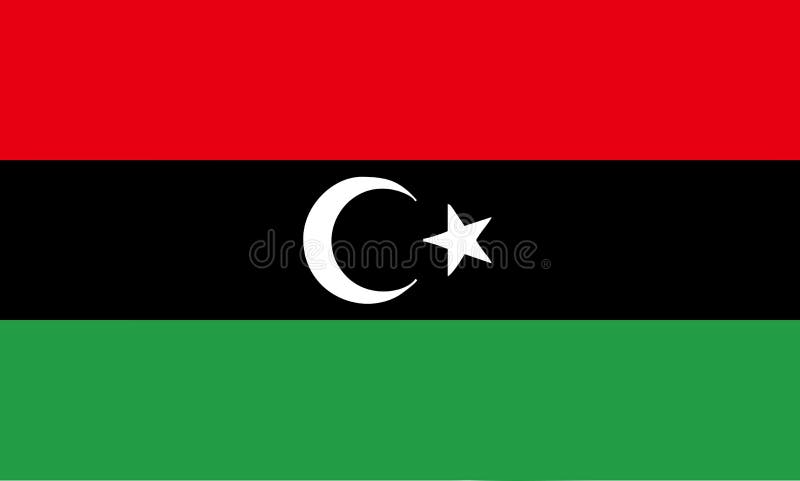 Libyan Flag (from July 2011) Stock Vector - Illustration of ...