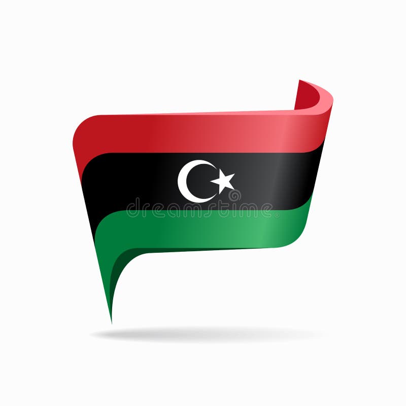 Libyan Flag Map Pointer Layout. Vector Illustration. Stock Vector ...