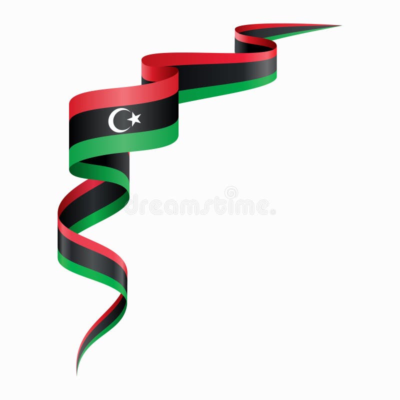 Libyan Flag Wavy Abstract Background. Vector Illustration. Stock Vector ...