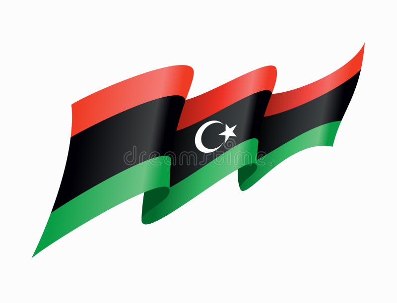 Libyan Flag Wavy Abstract Background. Vector Illustration. Stock Vector ...
