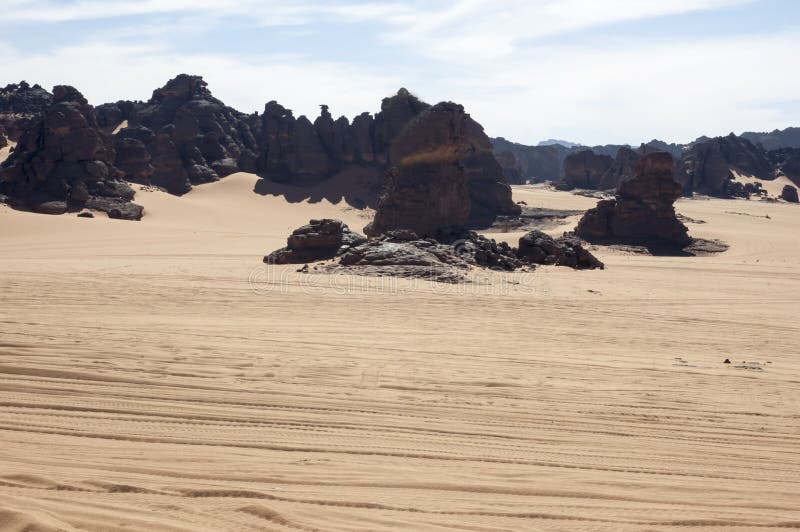 Libyan sahara desert stock image. Image of dune, panorama - 57232189
