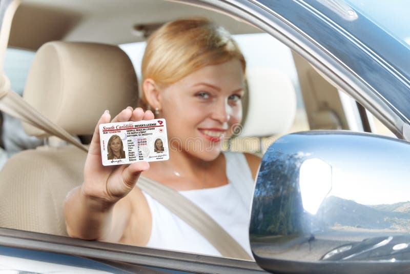 Female with Driving License Stock Image - Image of woman, education ...