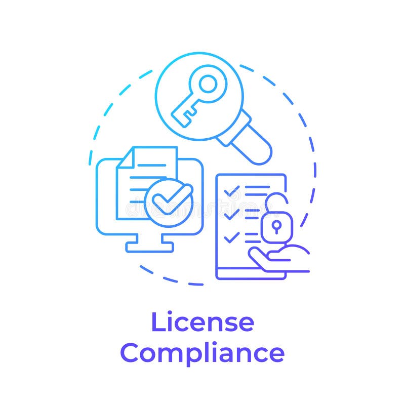 License Compliance Blue Gradient Concept Icon Stock Vector ... License Compliance Blue Gradient Concept Icon Stock Vector ...