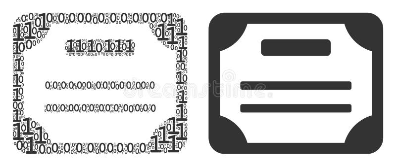 License Composition of Binary Digits Stock Vector - Illustration of ...