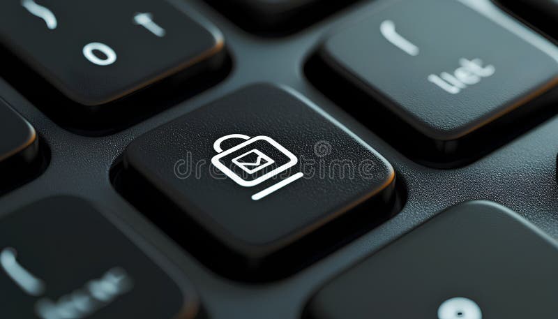 License. Computer Keyboard with Copyright Entry Button and Metal Lock ...