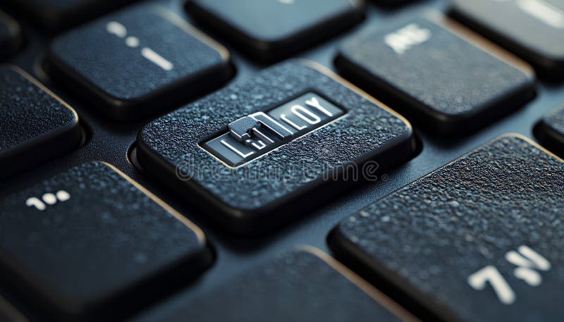License. Computer Keyboard with Copyright Entry Button and Metal Lock ...