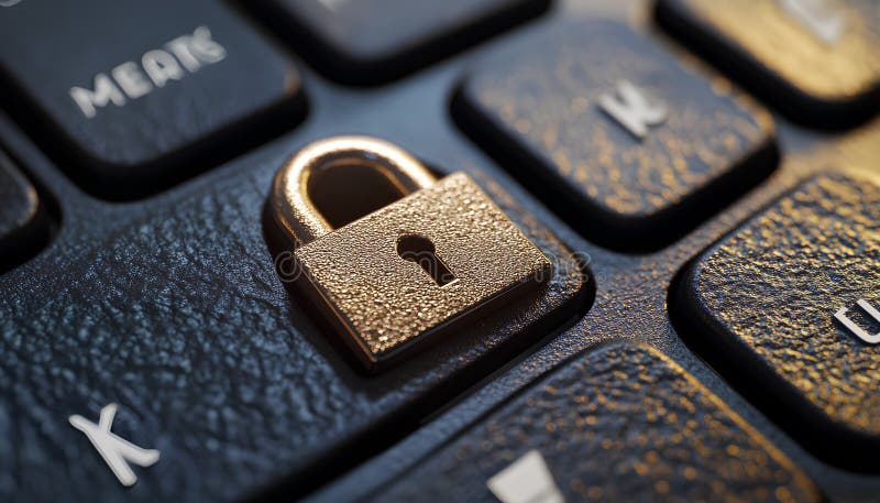 License. Computer Keyboard with Copyright Entry Button and Metal Lock ...