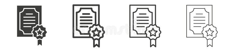 License Icon Vector Set on White Background Stock Vector - Illustration ...