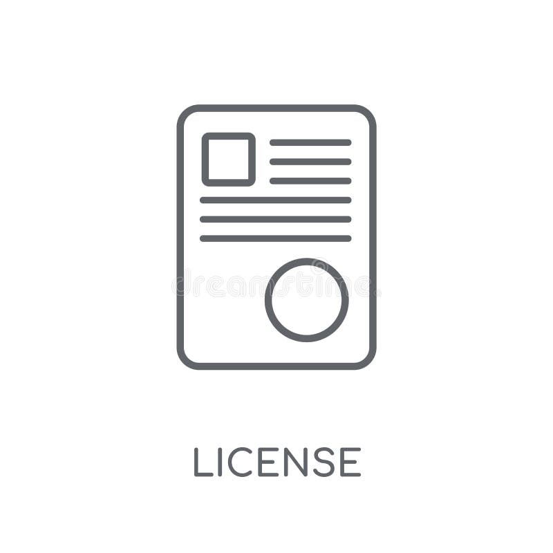 License Linear Icon. Modern Outline License Logo Concept on Whit Stock ...