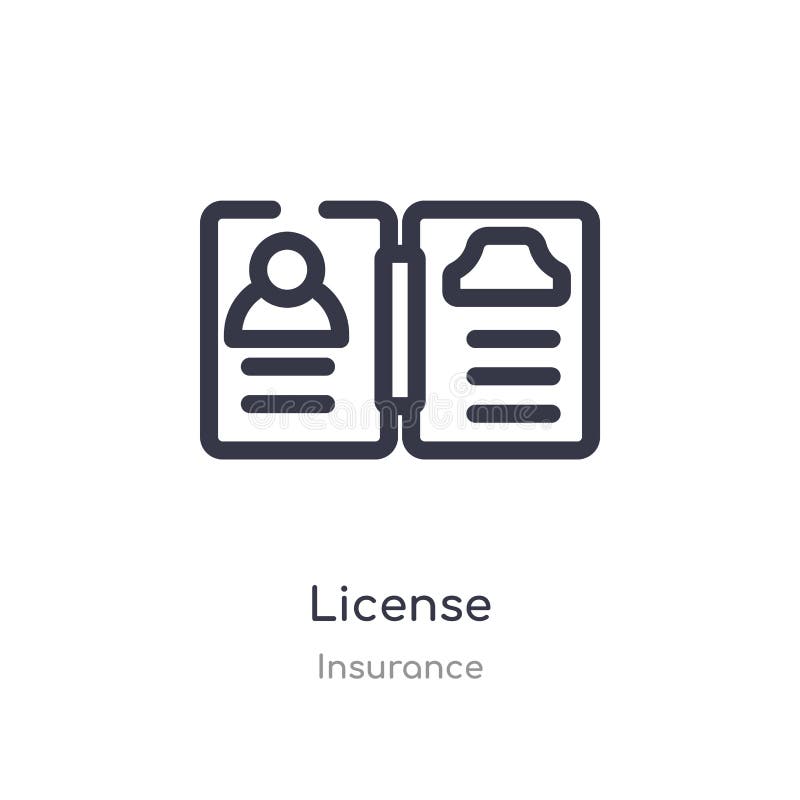 Law License Outline Icon. Signs and Symbols Can Be Used for Web, Logo ...