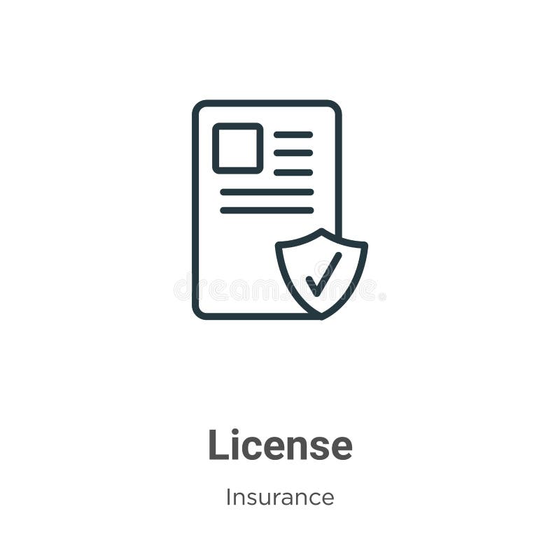 Law License Outline Icon. Signs and Symbols Can Be Used for Web, Logo ...