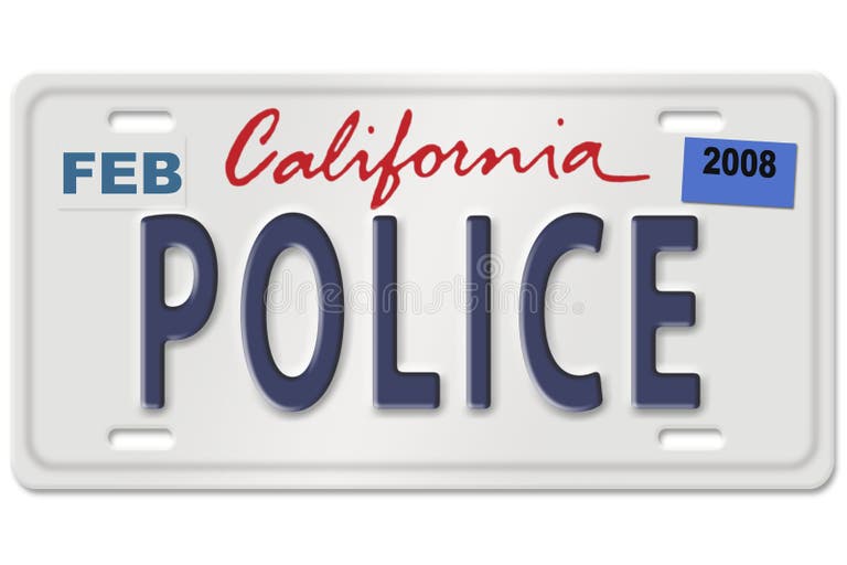 License plate stock image. Image of hollywood, cops, cost - 5860629