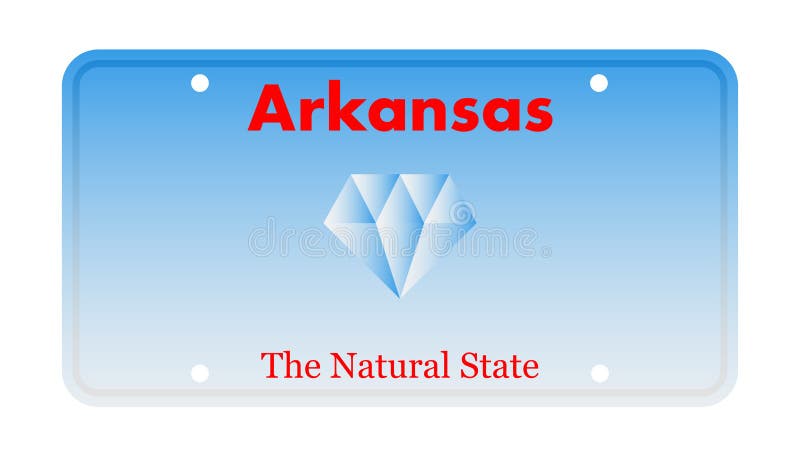 License Plate of Arkansas. Car Number Plate Stock Vector - Illustration ...
