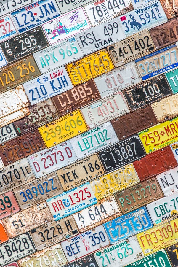 License Plate Background Texture Pattern Wall Editorial Image - Image ...
