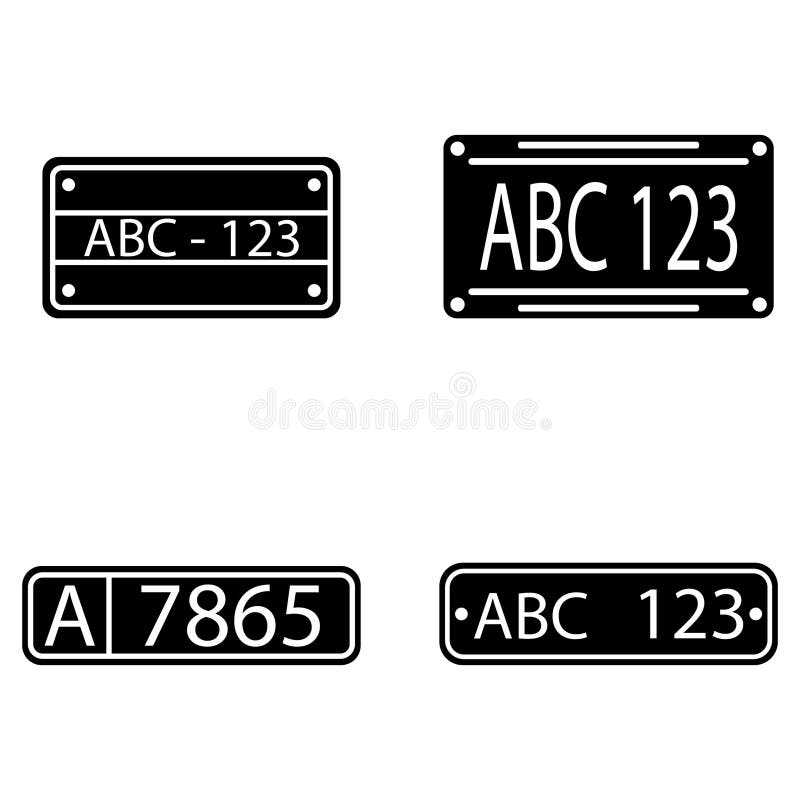 Licence Plate Icon Stock Illustrations – 238 Licence Plate Icon Stock ...