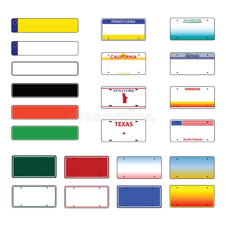 License plates vector stock vector. Illustration of number - 2392620