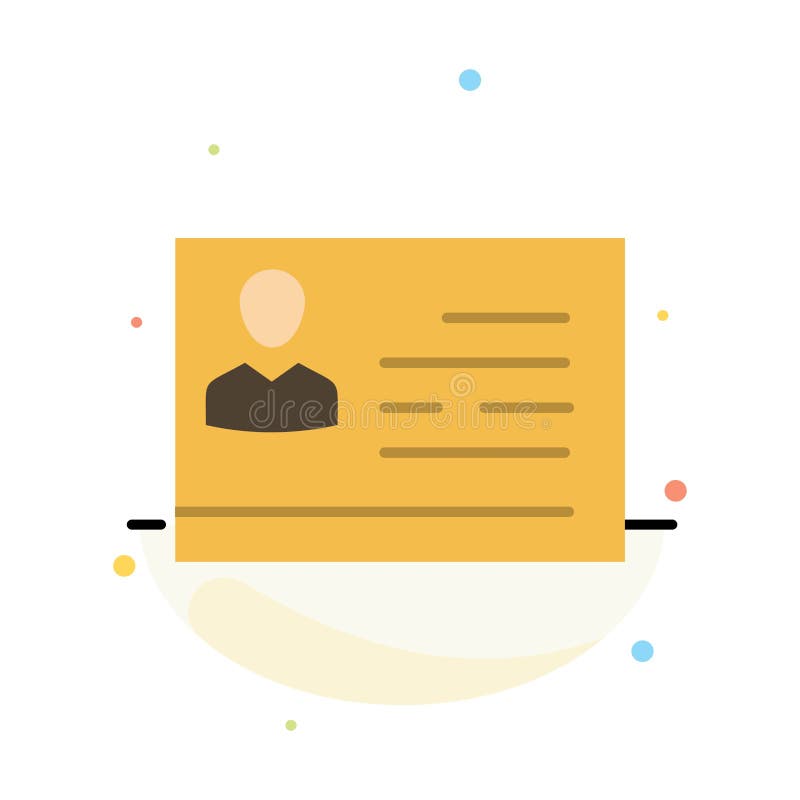 License To Work, License, Card, Identity Card, Id Abstract Flat Color ...