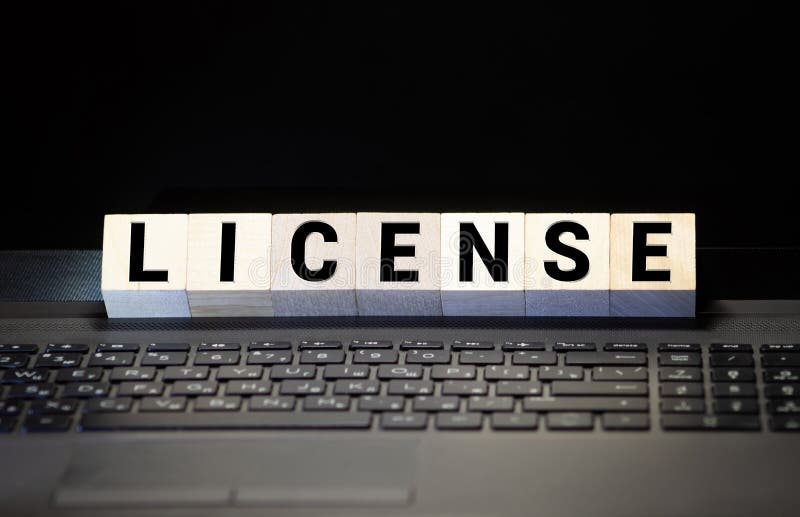 License Word Dictionary Term Stock Image - Image of text, right: 4160313