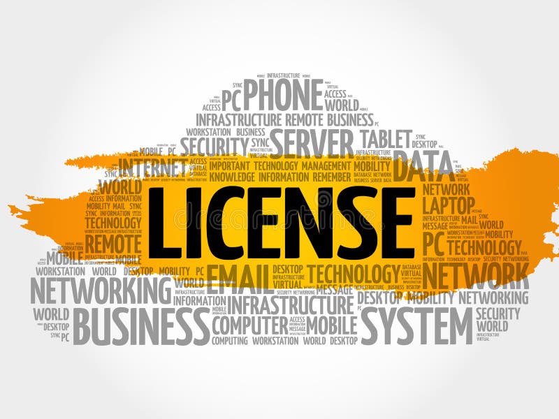 LICENSE word cloud collage stock illustration. Illustration of ...