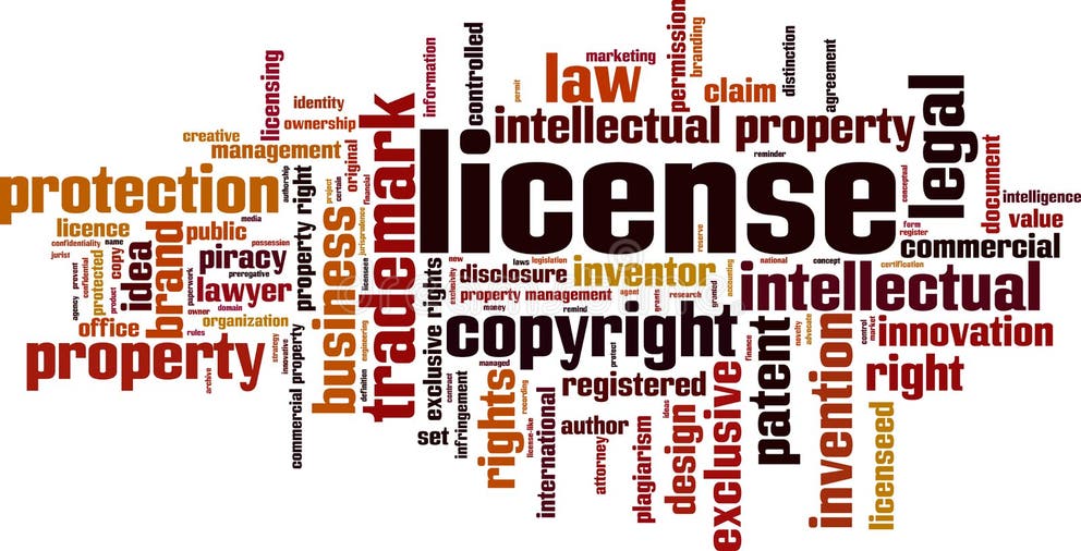 License word cloud stock vector. Illustration of control - 188763248