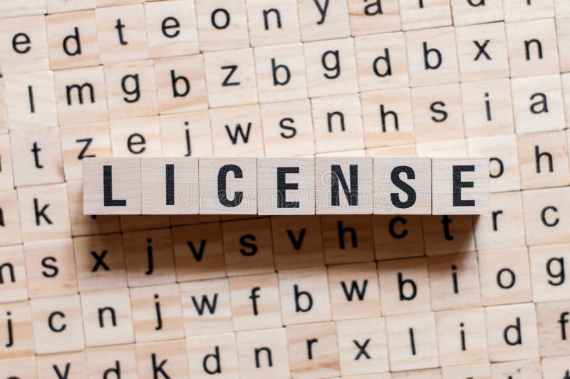 License Word Dictionary Term Stock Image - Image of text, right: 4160313
