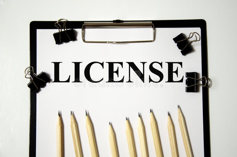 License Word Dictionary Term Stock Image - Image of text, right: 4160313