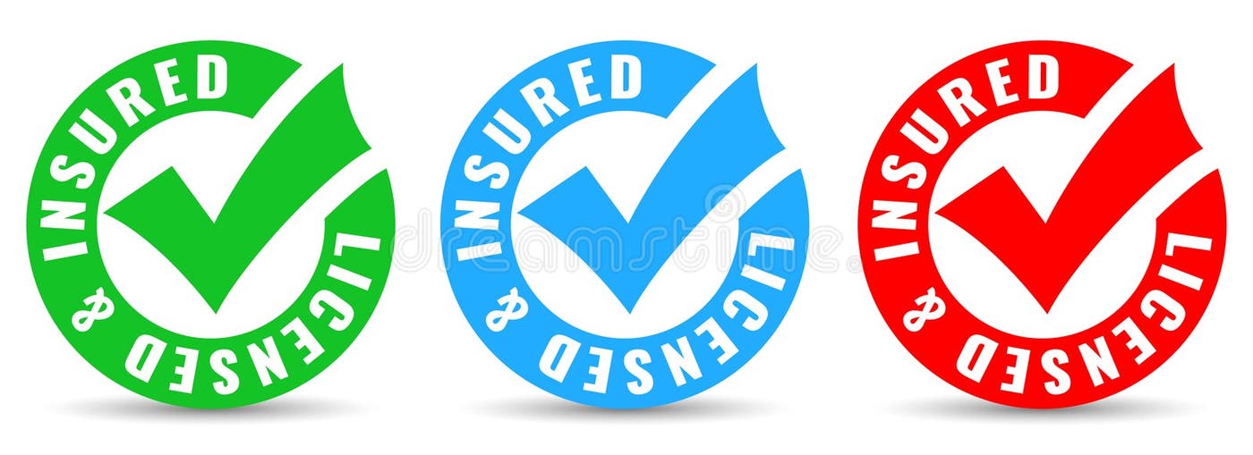 Licensed Insured Logo Stock Illustrations – 28 Licensed Insured Logo ...