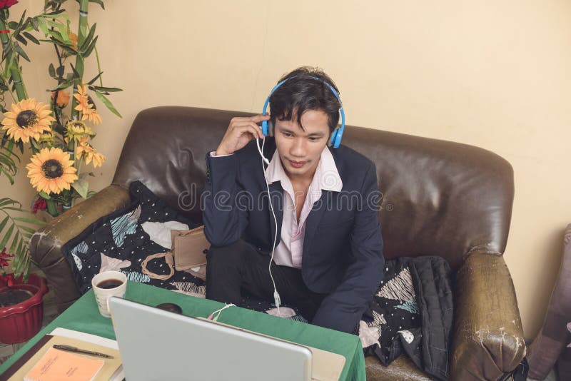 A Licensed Real Estate Agent Talking To a Client on a Video Call. he ...