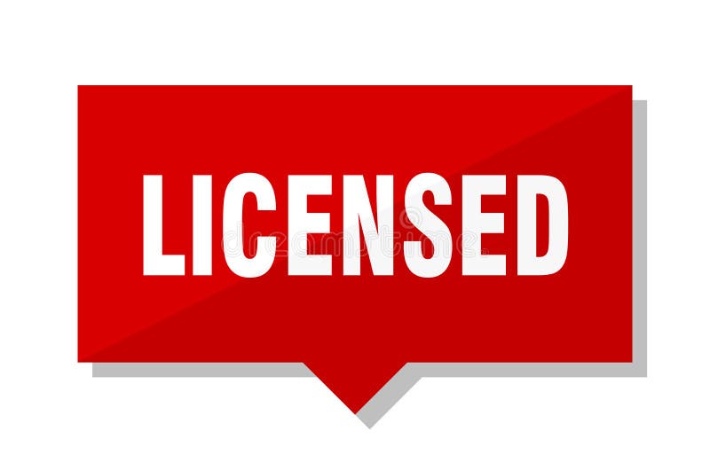 Licensed red tag stock vector. Illustration of sign - 117502849