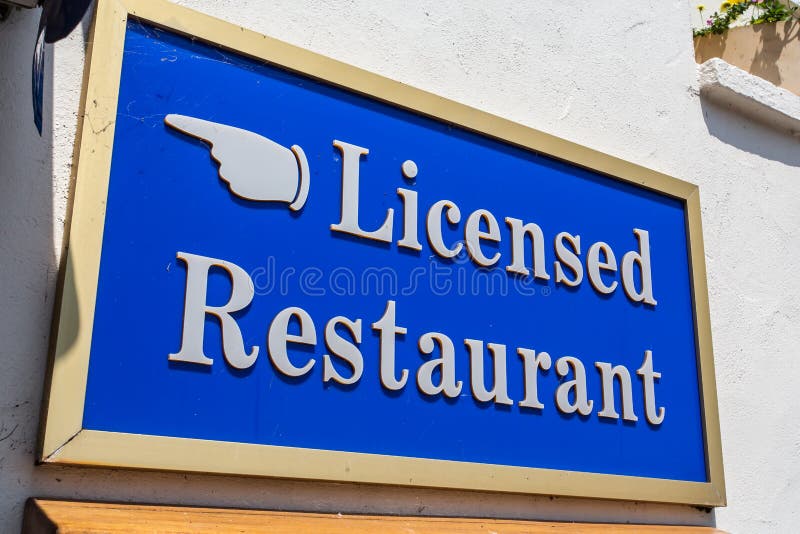 Licensed Restaurant stock photo. Image of alcohol, licensing - 31739102