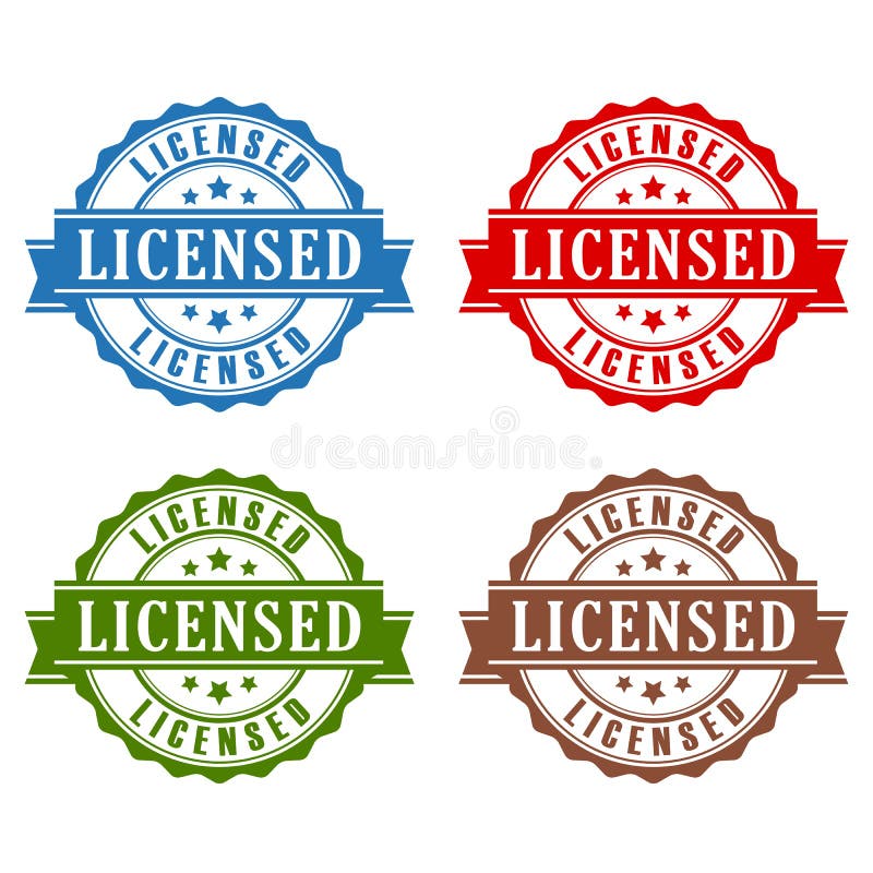 Licensed Bonded Insured Rubber Stamp Stock Vector - Illustration of ...