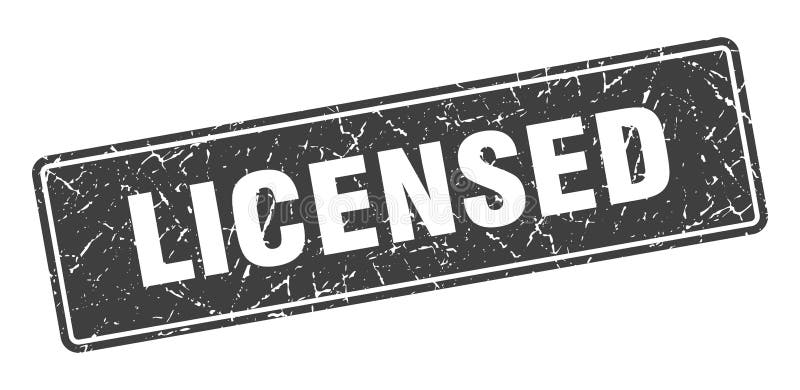 Licensed Sign. Licensed Grunge Stamp Stock Vector - Illustration of ...