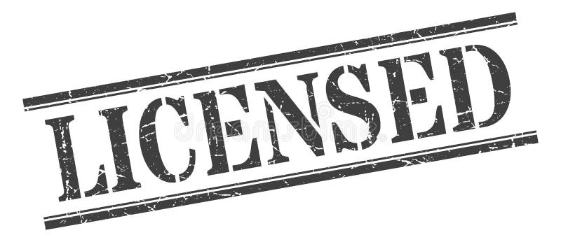 Licensed stamp stock vector. Illustration of grey, notice - 158091546
