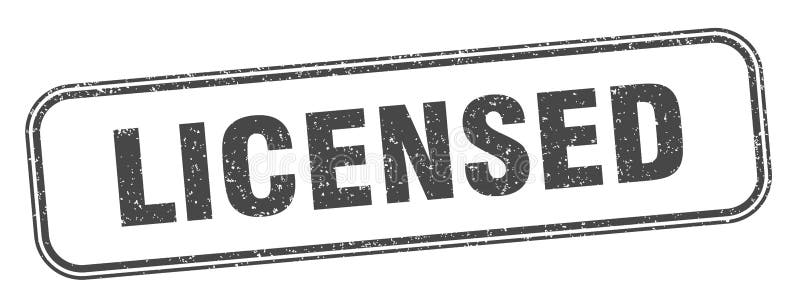 Licensed Stamp. Licensed Square Grunge Sign Stock Vector - Illustration ...