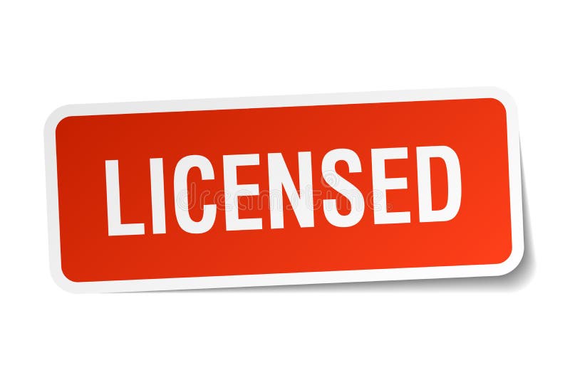 Licensed Sticker. Licensed Sign Set Stock Vector - Illustration of peel ...