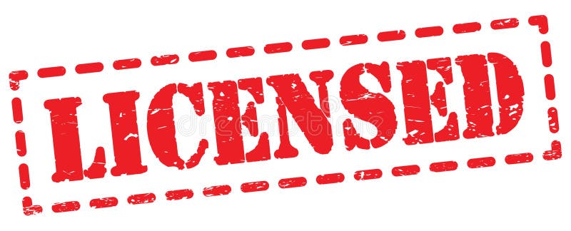 LICENSED Written Word on Red Stamp Sign Stock Illustration ...