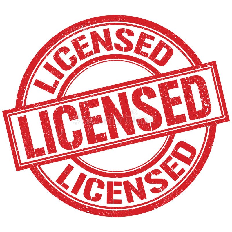 LICENSED Written Word on Red Stamp Sign Stock Illustration ...