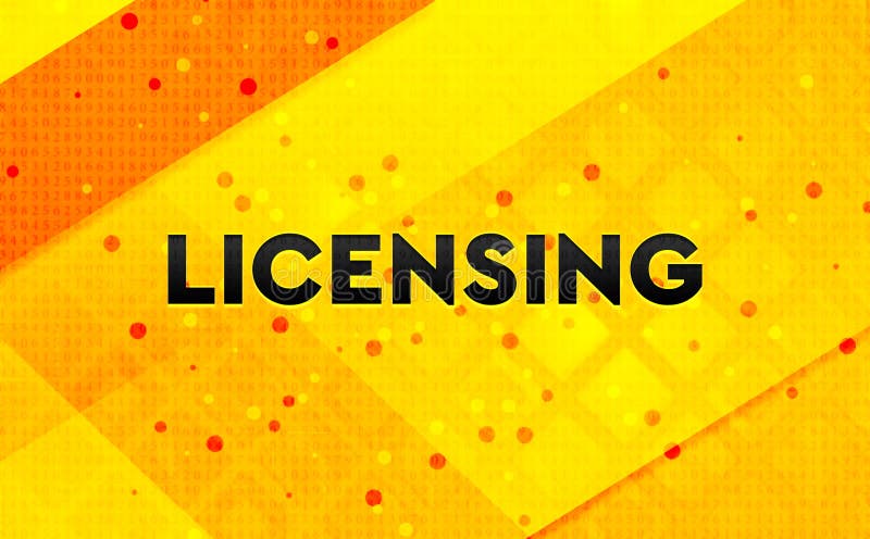 Licensing Abstract Digital Banner Yellow Background Stock Illustration ...