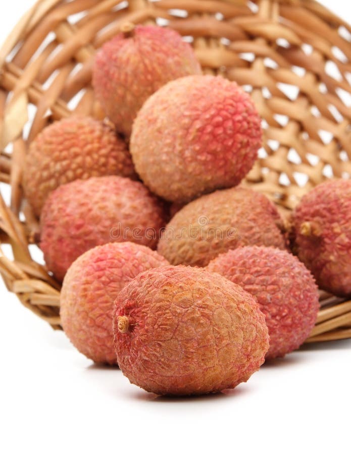 Lichíes En Una Cesta De Mimbre Imagen de archivo - Imagen de lychee ...