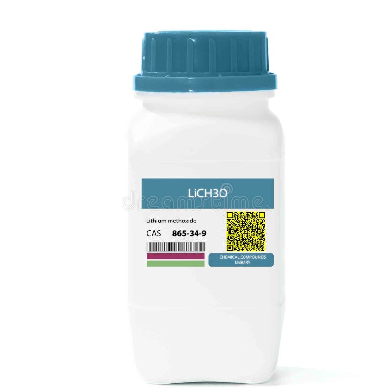 LiCH3O - Lithium Methoxide stock photo. Image of bottle - 293566648