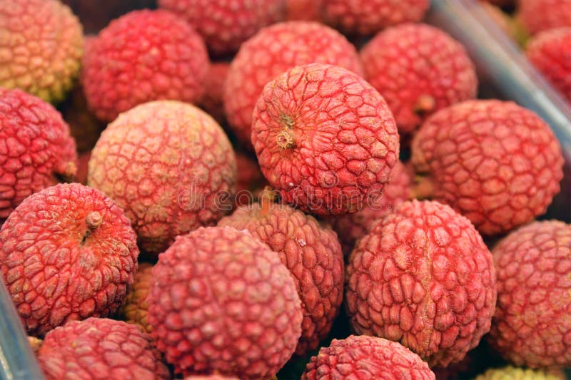 Lichee on market stand stock image. Image of fresh, ingredient - 21159135