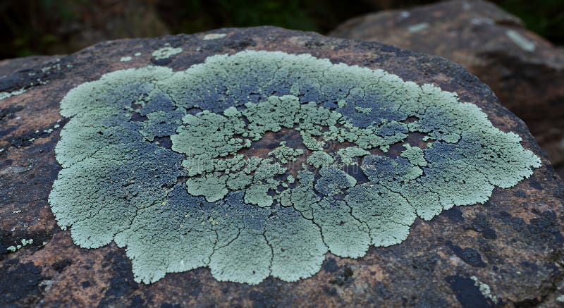 Lichen Growth on Rock Close Up View in Nature Texture Stock Image ...