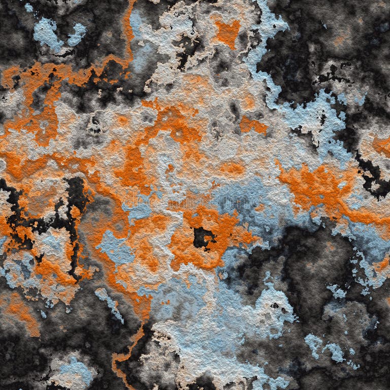 Lichen Old Rock Repeating Pattern Stock Illustration - Illustration of ...