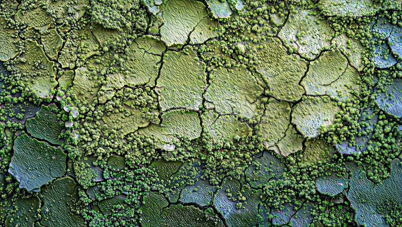 Lichen Patterns on Rock, Generative Ai Stock Illustration ...