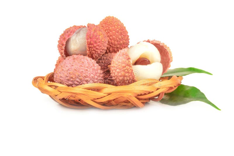 Lichi on a White Background Stock Photo - Image of antioxidant, litchi ...